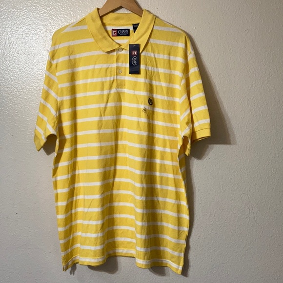 Chaps | Shirts | Nwt Chaps Xxl 2x Yellow White Striped Shirt | Poshmark